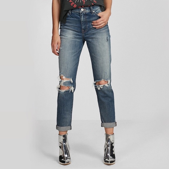 Express | Jeans | New Nwot Express High Rise Original Girlfriend Jeans ...
